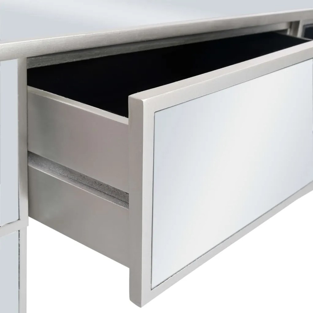 Zrcadlový Konzolový Stolek Z Mdf A Skla 106,5 X 38 X 76,5 Cm