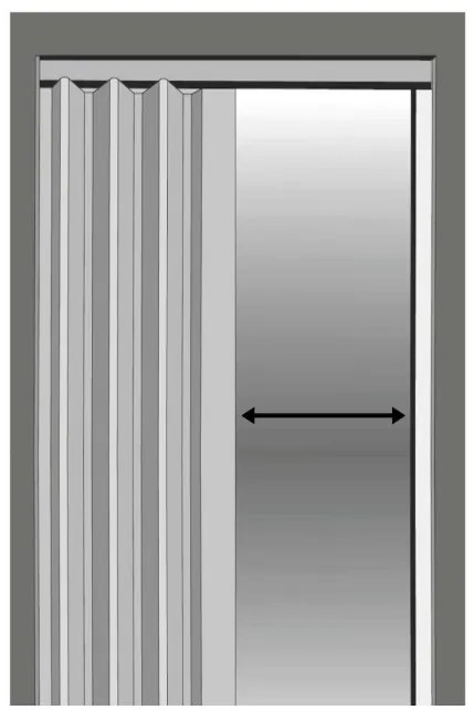 Skládací dveře 004 07 šedý dub 80 cm