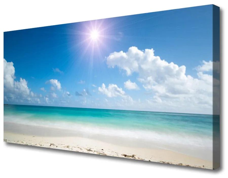 Obraz na plátně Moře Pláž Slunce Krajina 140x70 cm