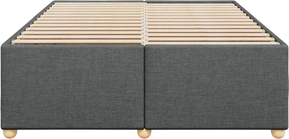 Rám postele bez matrace tmavě šedý 140 x 190 cm textil 3284730