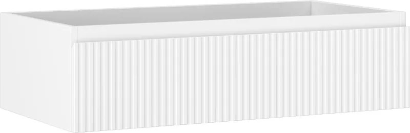 Mexen Rivel, koupelnová skříňka 90 cm, 1 zásuvka, drážkovaná, bílá matná, 91A20-09023-1-BF01