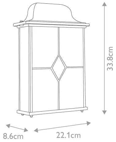 Elstead WX7 - Venkovní nástěnné svítidlo WEXFORD 2xE27/60W/230V IP23