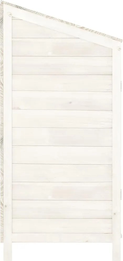 Zahradní kůlna bílá 102 x 52 x 112 cm masivní jedlové dřevo 152183
