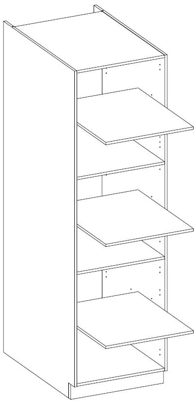 STL 60 cm skříňka vysoká dvoudveřová LARA Barevné provedení: Bílá / Cappucino lesk