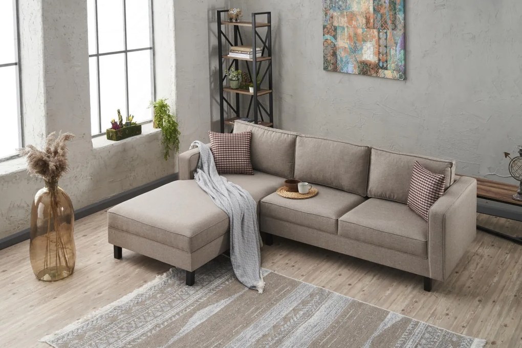 Hanah Home Pohovka KALE krémová levý roh 825BLC2717