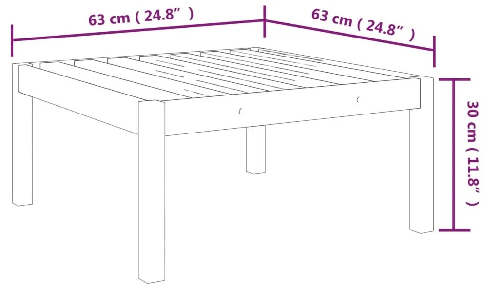 vidaXL Marketos Zahradní podnožka s poduškou masivní akáciové dřevo