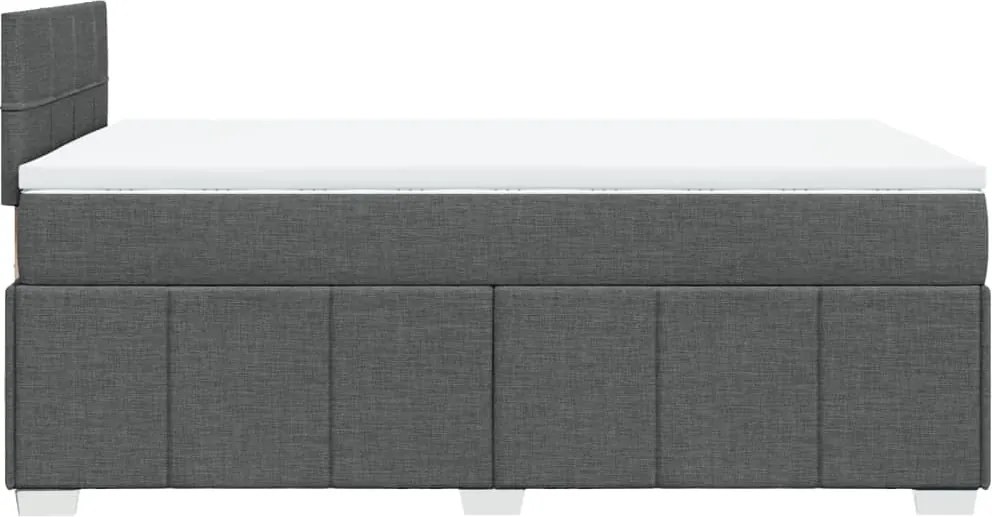 Box spring postel s matrací tmavě šedá 120x200 cm textil 3287036