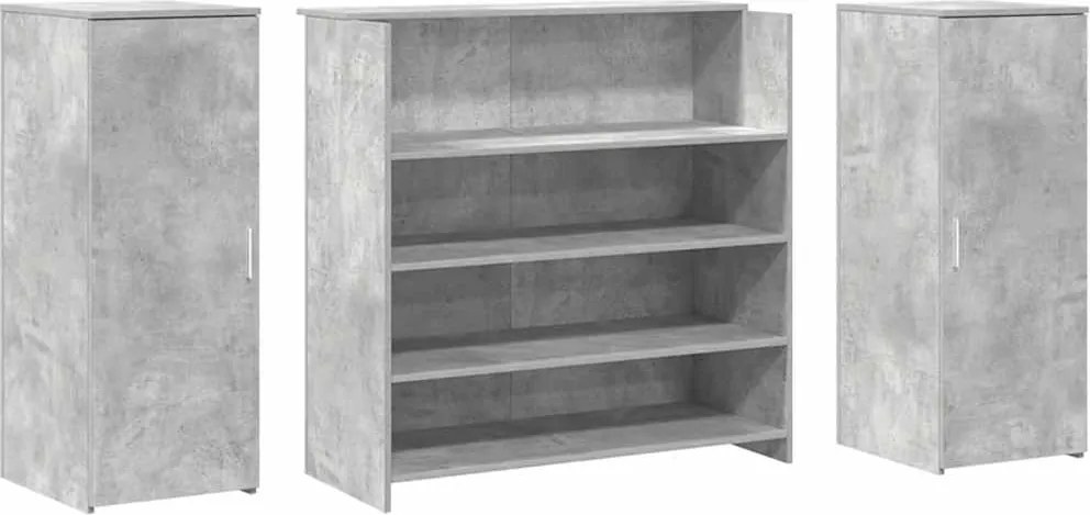 Recepční stůl betonově šedý 180x50x103,5 cm kompozitní dřevo 3324172