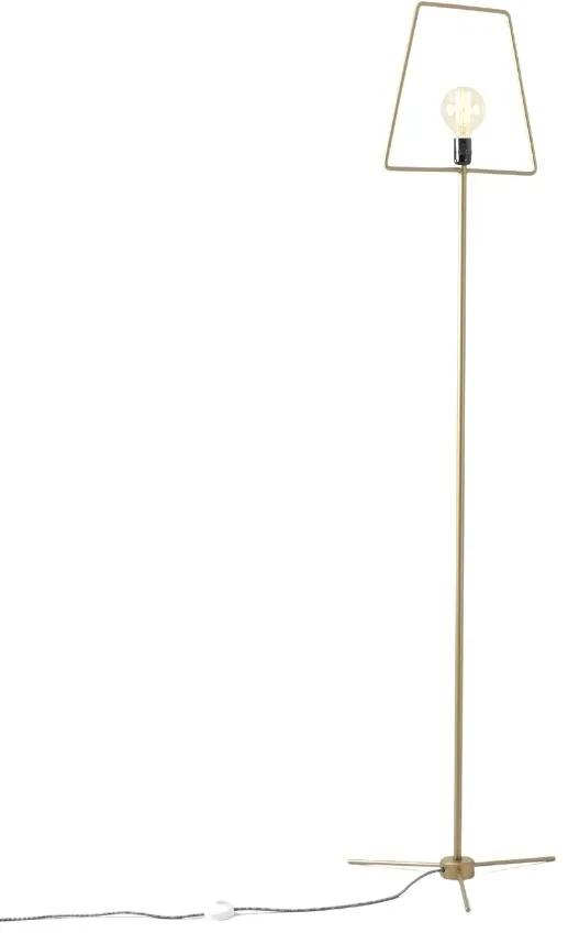 OnaDnes -20% Nordic Design Zlatá kovová stojací lampa Jolita 177 cm
