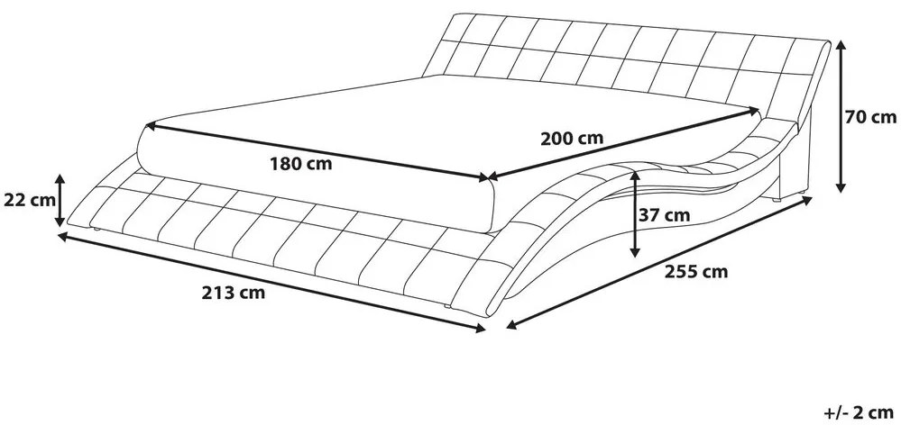 Bílá kožená postel 180x200 cm VICHY Beliani