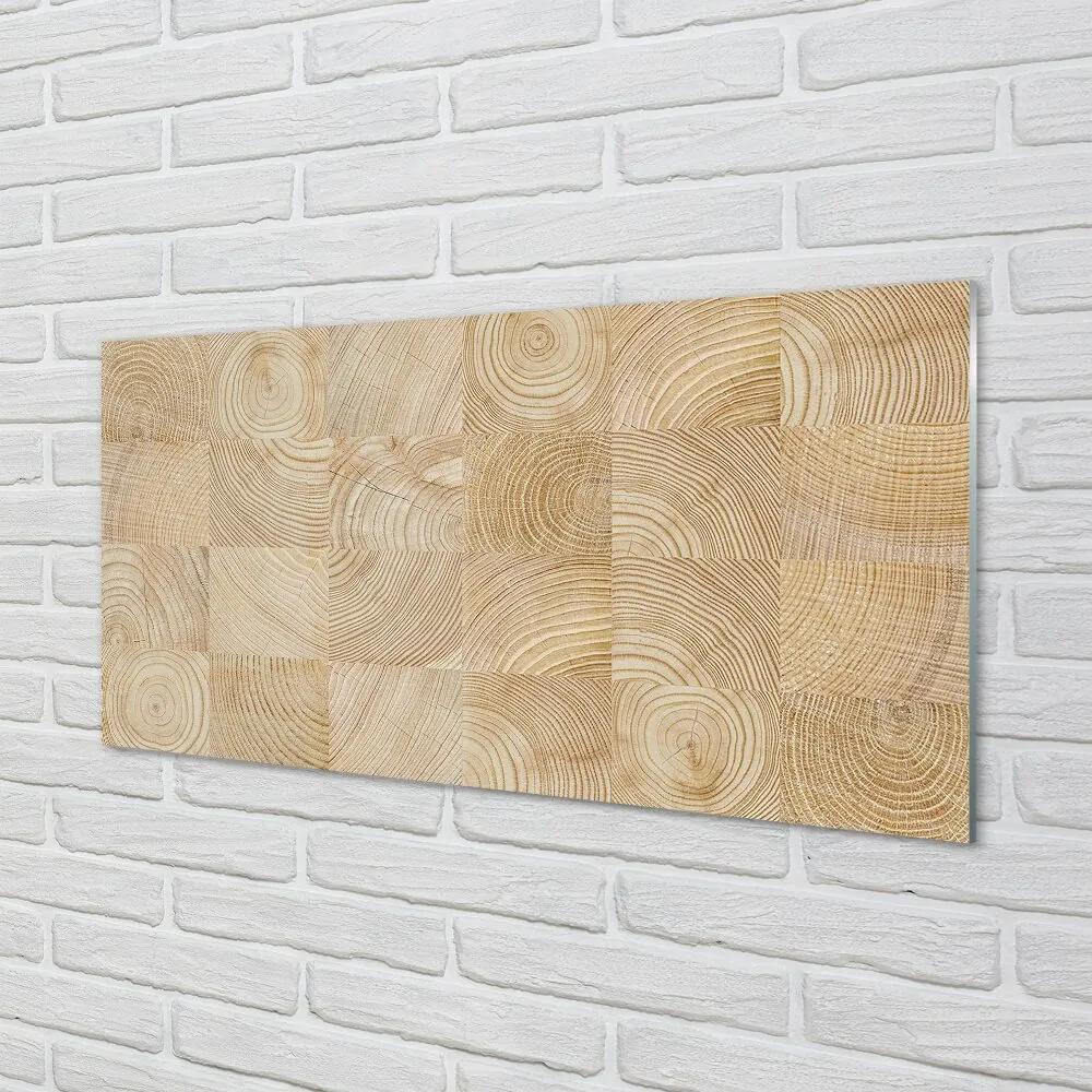 Obraz na skle Dřevo kostka obilí 125x50 cm