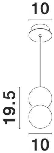 Moderní lustr Zero 10 bílé