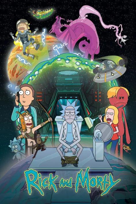 Plakát, Obraz - Rick and Morty - Toilet Adventure