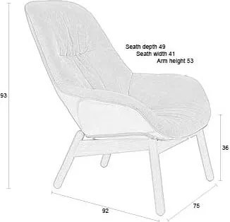 Béžové křeslo Duke – White Label