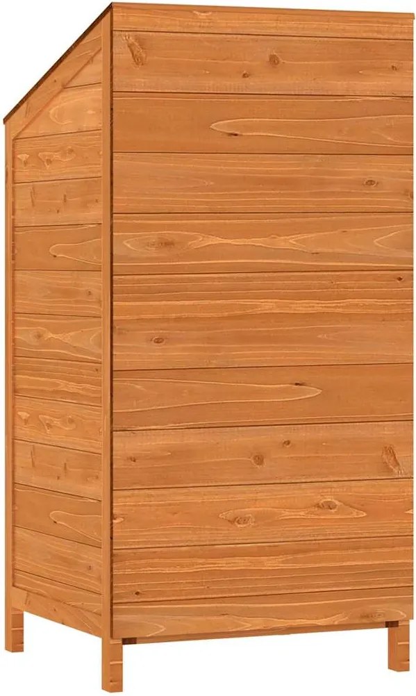 Zahradní kůlna hnědá 55 x 52 x 112 cm masivní jedlové dřevo 152181
