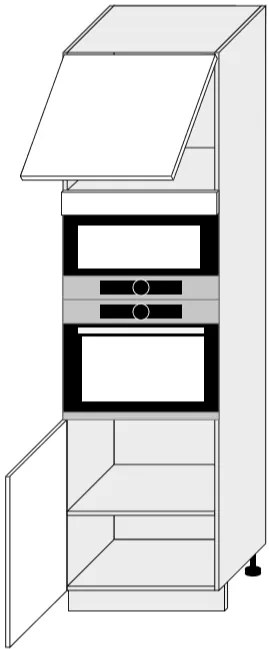 EXTOM Skříňka pro vestavbu SILVER D14RU Korpus:: GREY, Dvířka:: zelená