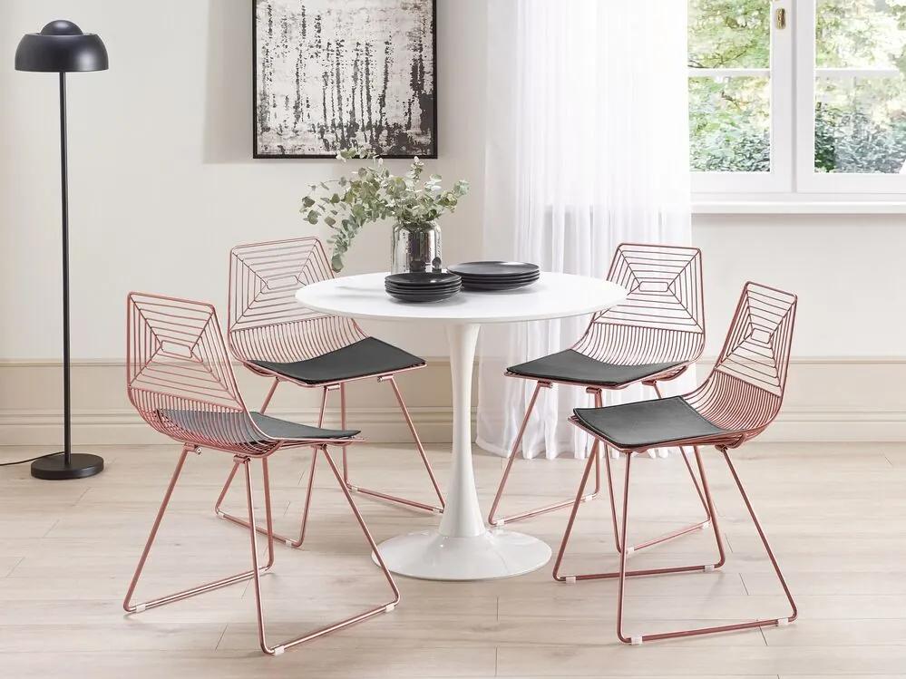 Set 2 ks jídelních židlí Bricio (růžovozlatá). 1078014
