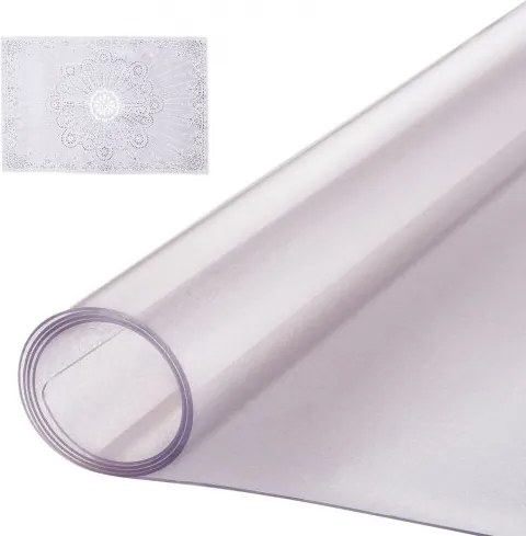 PVC chránič stolu 61 × 121,9 cm matný plastový o tloušťce 1,5 mm