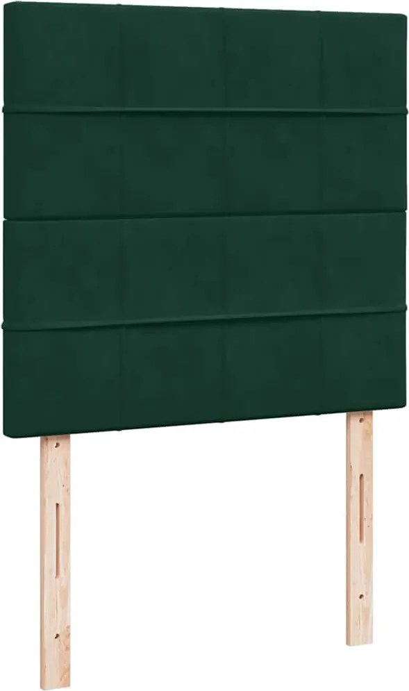 Box spring postel s matrací tmavě zelená 100x200 cm samet 3292265