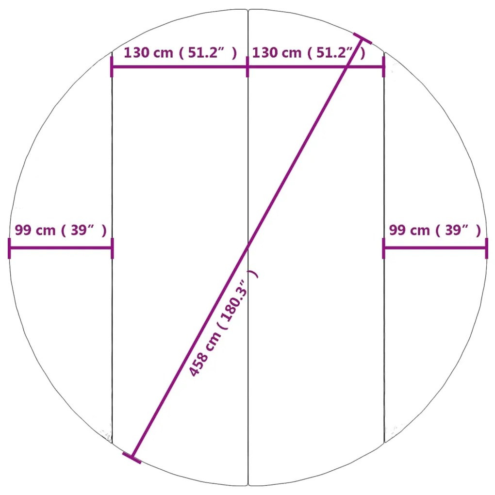 vidaXL Podložka pod bazén světle šedá Ø458 cm polyesterová geotextilie