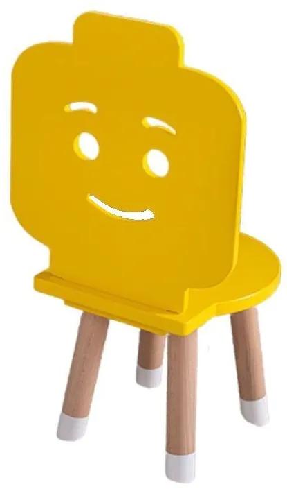 Manibox Dřevěná židle STAVEBNICE do dětského pokoje + jméno ZDARMA