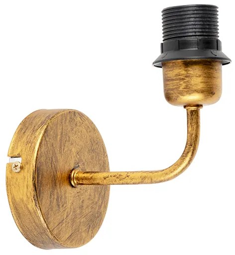 Vinylová nástěnná lampa zlatá bez stínidla - Matt