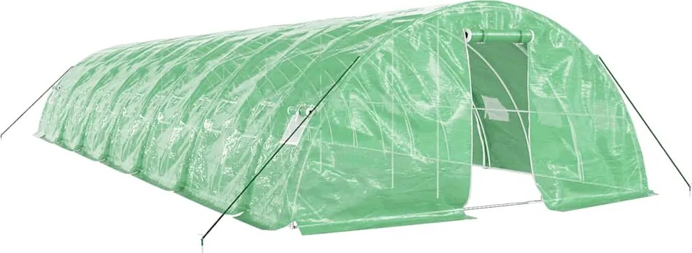 Skleník s ocelovým rámem zelený 70 m² 14 x 5 x 2,3 m 3188088