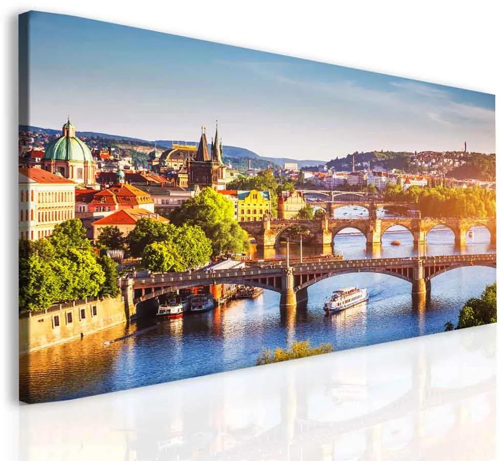 Malvis ® Pražské mosty Velikost: pětidílný obdélník - 100x45 cm