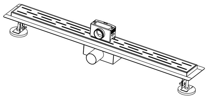 BPS-koupelny Sprchový odtokový žlab DL01 WAVE G5 60 cm, černý
