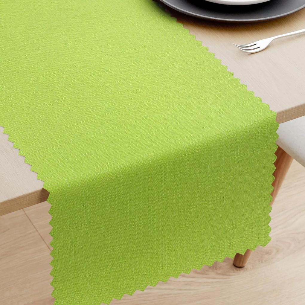 Goldea běhoun na stůl teflonový - zelený 20x140 cm
