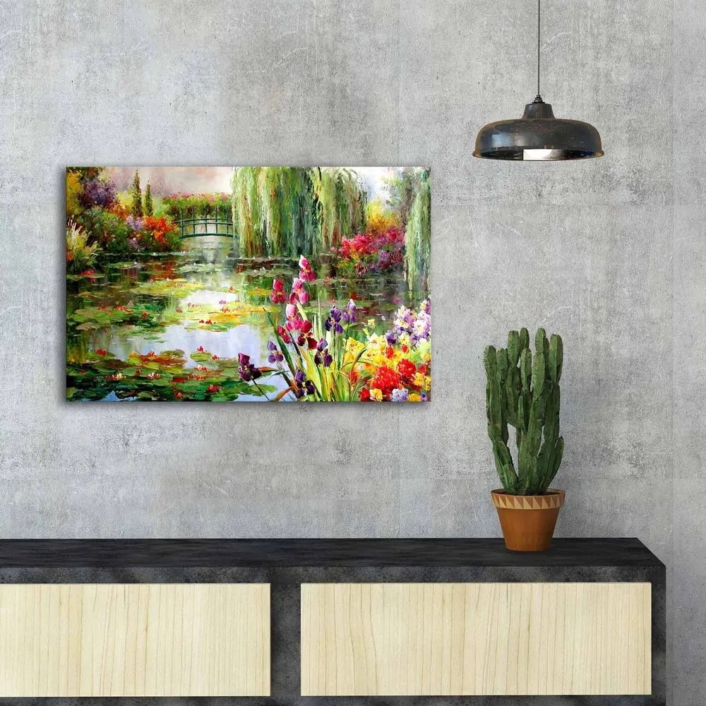 Nástěnný obraz na plátně Impressionist Garden, 70 x 45 cm