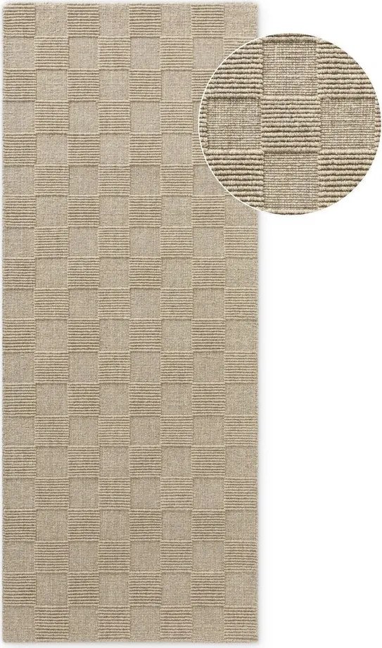 Béžový ručně tkaný vlněný běhoun 80x200 cm Scala – Villeroy&Boch