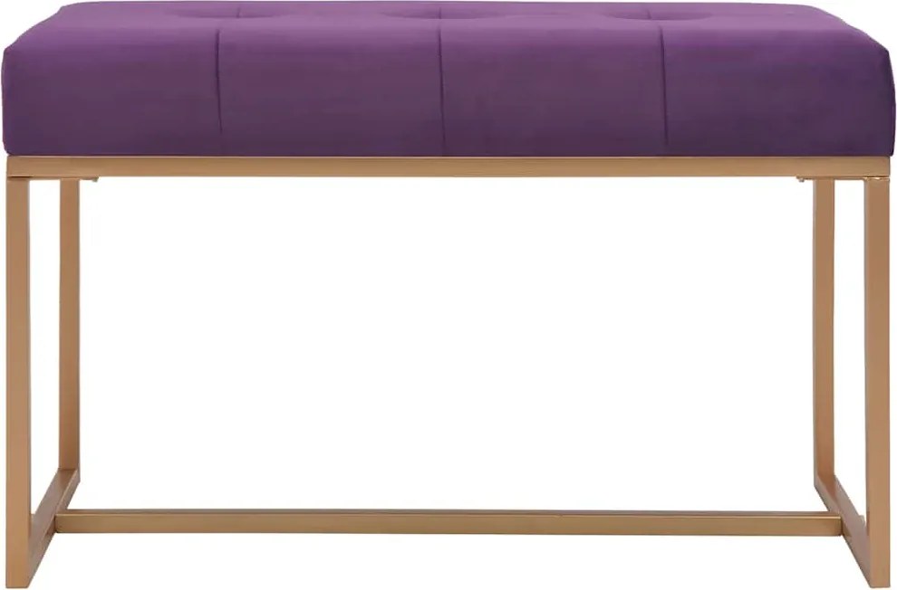 Lavice 80 cm fialová sametová 247557
