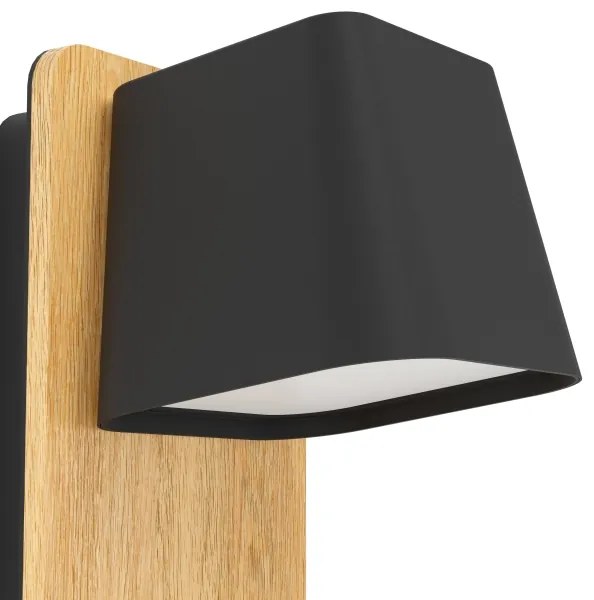 Eglo 390009 - Nástěnné svítidlo RUSCIO 1xE27/40W/230V černá/hnědá