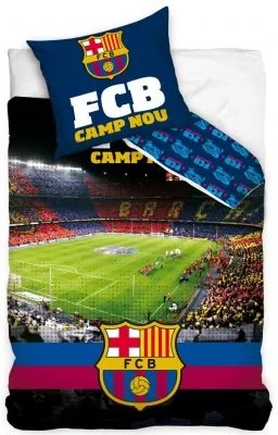 Carbotex FOTBALOVÉ BAVLNĚNÉ POVLEČENÍ - FC Barcelona Nou Camp 140x200/70x90cm