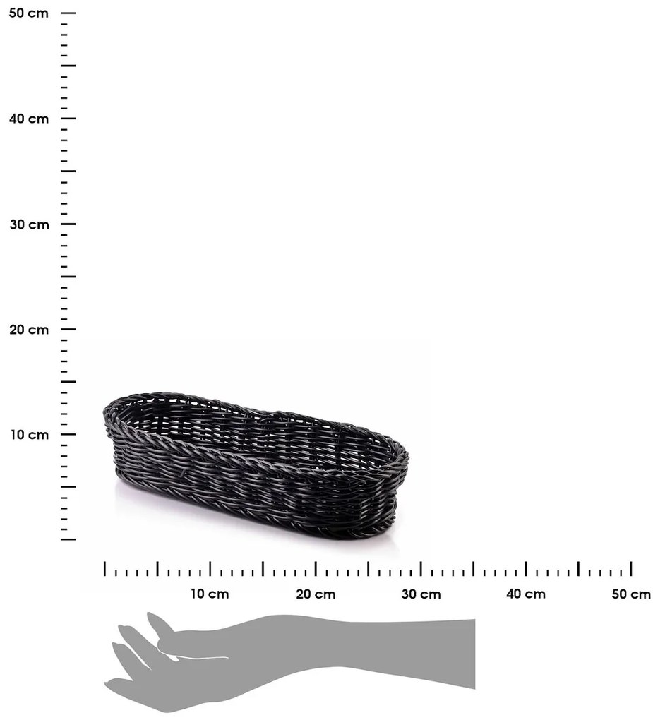 Košík na příbor Sino Black, 27x6x11 cm