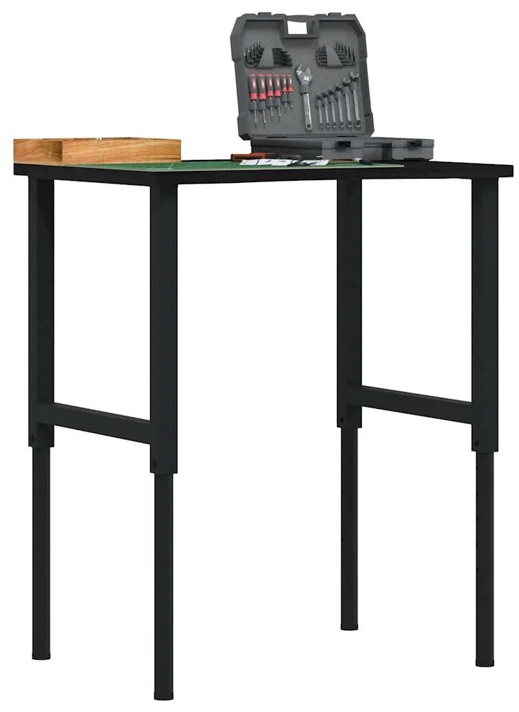 Pracovní stůl tmavě hnědý 80 x 60 x (71,5–98) cm masivní dub 3309698