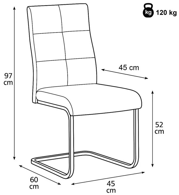 Autronic Jídelní židle DCL-D1275 Barva potahu: Zelená