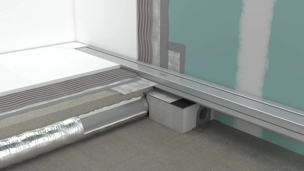 Hansgrohe uBox universal, úplná sada pro standardní instalaci - 1200 pro vrchní sady sprchových žlabů, HAN-56027180