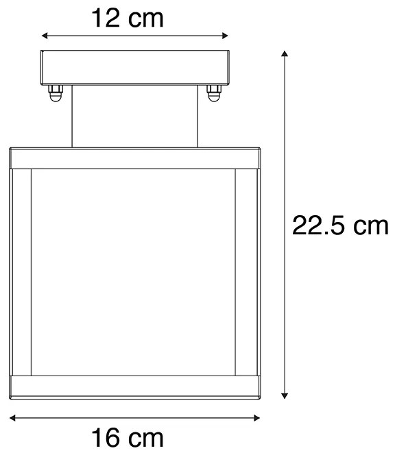 Průmyslové chytré venkovní stropní svítidlo černé vč. ST64 Wifi - Rotterdam
