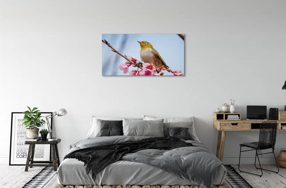 Obrazy na plátně Pták na větvi 100x50 cm