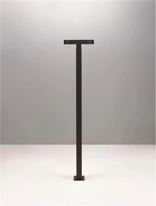 NV 9002868 Venkovní sloupkové svítidlo OFIR černý hliník a akryl LED 10.3W 3000K 220-240V 92st. IP54 - NOVA LUCE