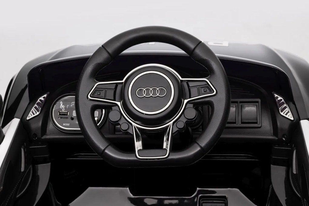 Ramiz Elektrické autíčko Audi R8 Policie na baterie + dálkové ovládání + EVA + pomalý start + MP3 LED