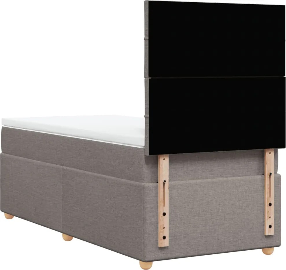Box spring postel s matrací taupe 80x200 cm textil 3291111