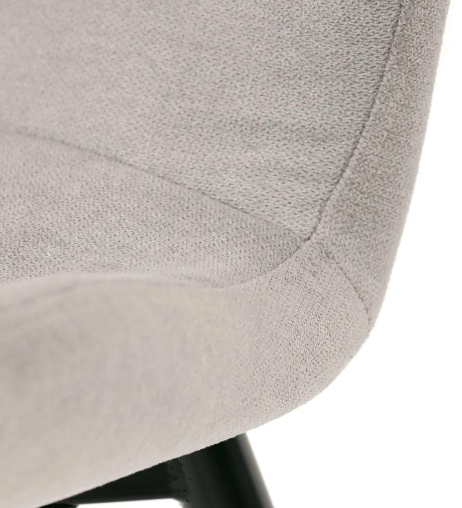 Jídelní židle CT-285 LAN2 světlá látka lanýžově šedá, kov černý matný lak