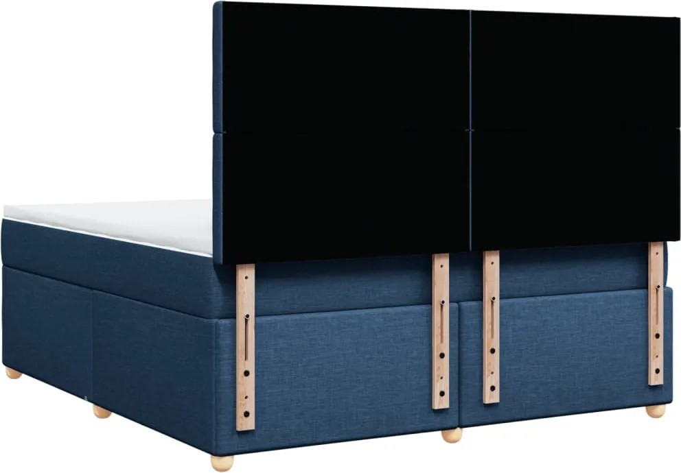 Box spring postel s matrací modrá 180x200 cm textil 3291379