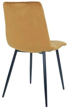 Jídelní židle MIDDELFART samet, hořčicová žlutá House Nordic 1001193