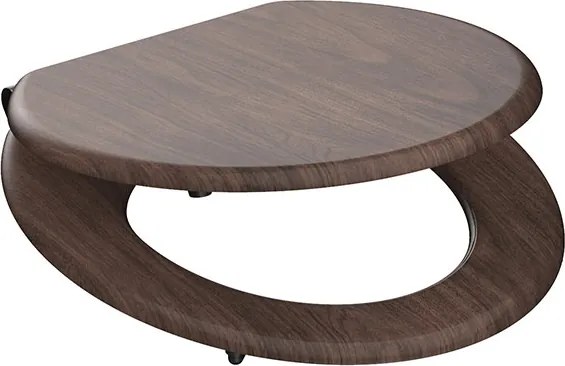 Eisl Sanitär WC prkénko MDF Soft Close Dark Wood 80193