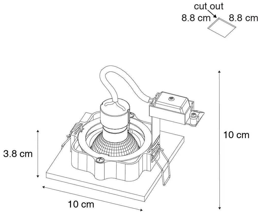 Chytré zapuštěné bodové svítidlo tmavě bronzové otočné a naklápěcí vč. Wifi GU10 50mm - Qure