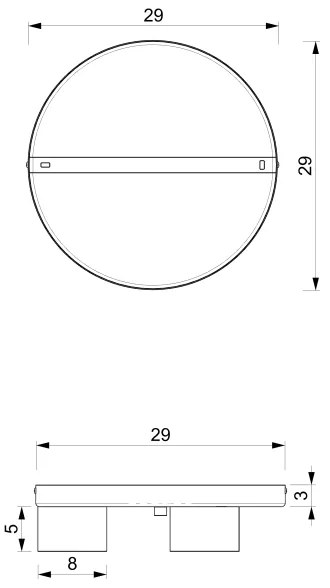 Stropní svítidlo DIXIE 3xGX53/11W/230V bílá